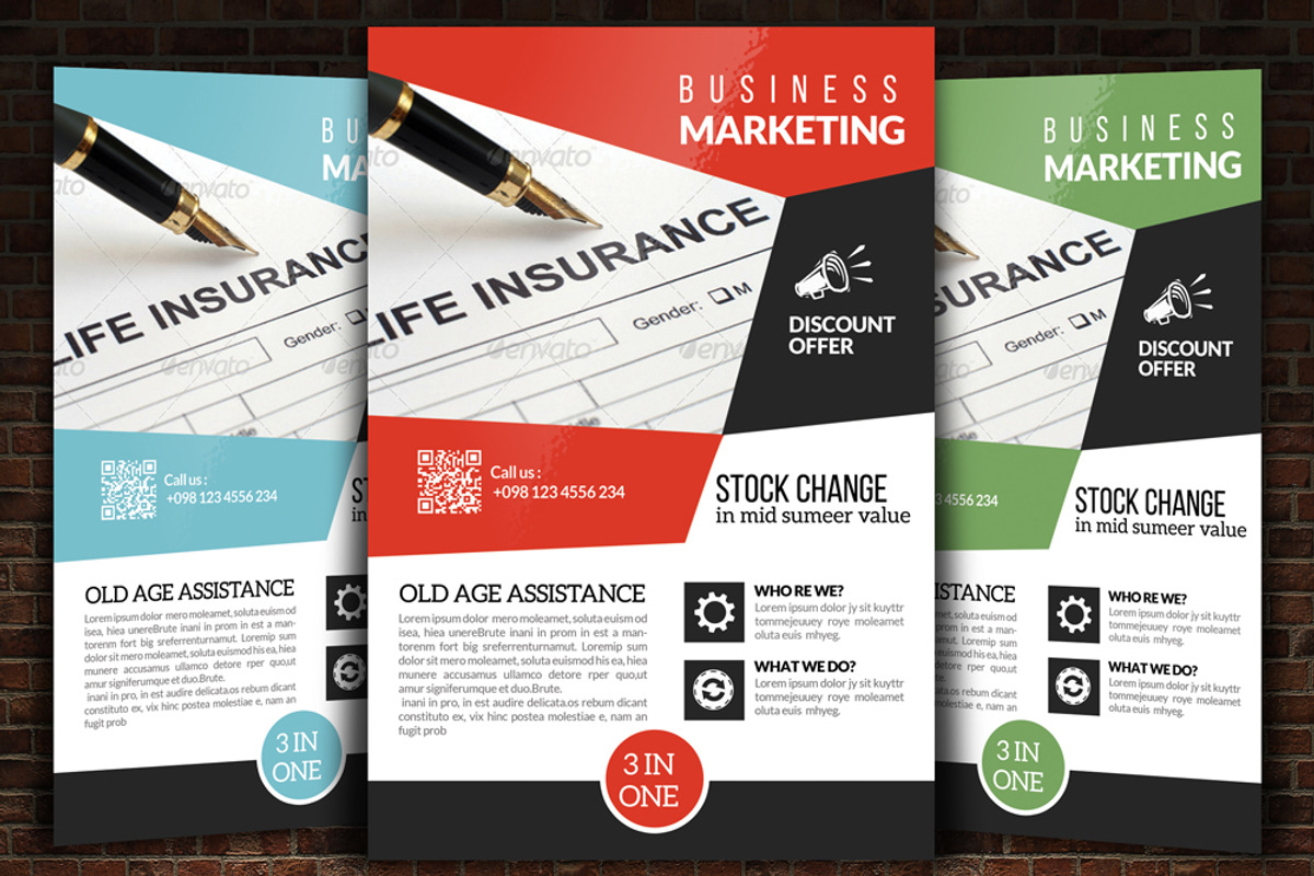 Insurance Flyer Template, a Flyer Template by Psd Templates