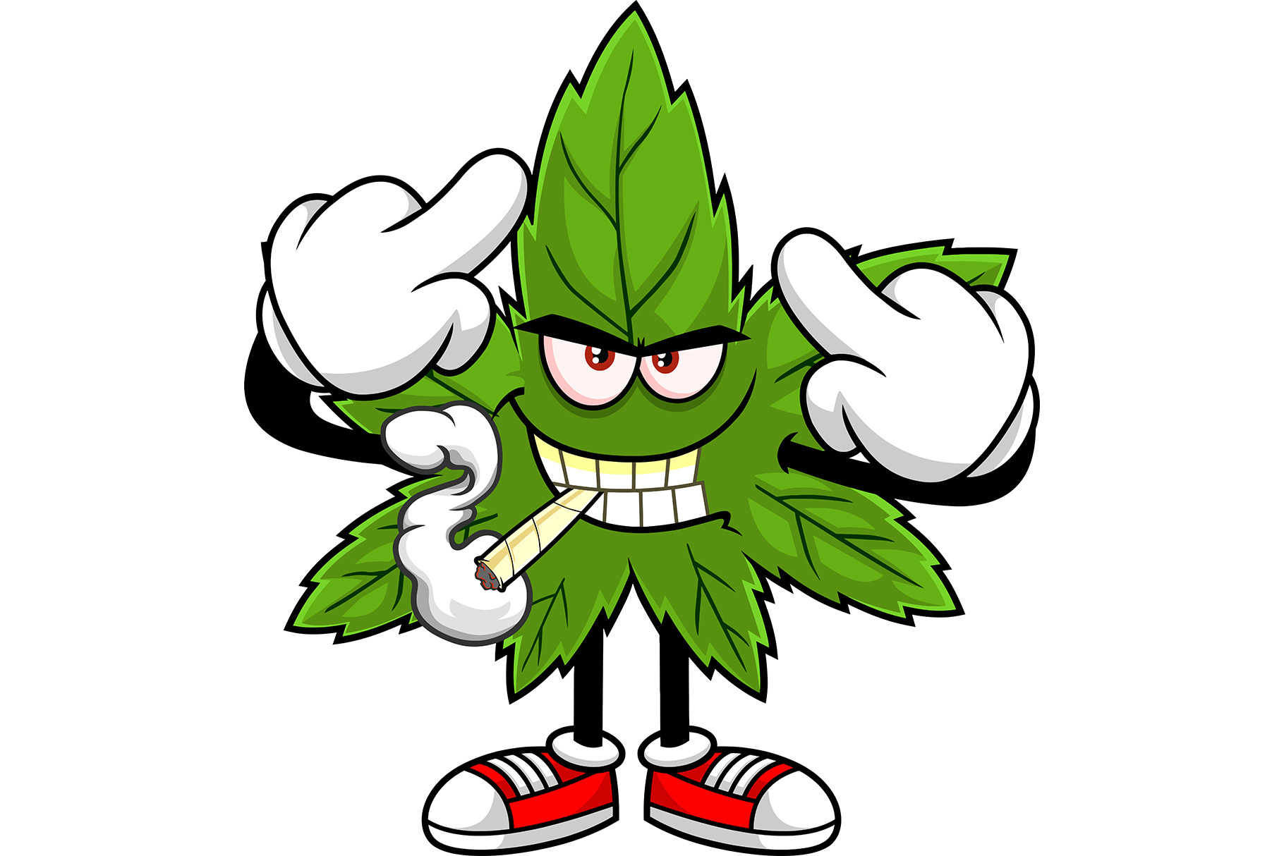 Angry Marijuana Leaf