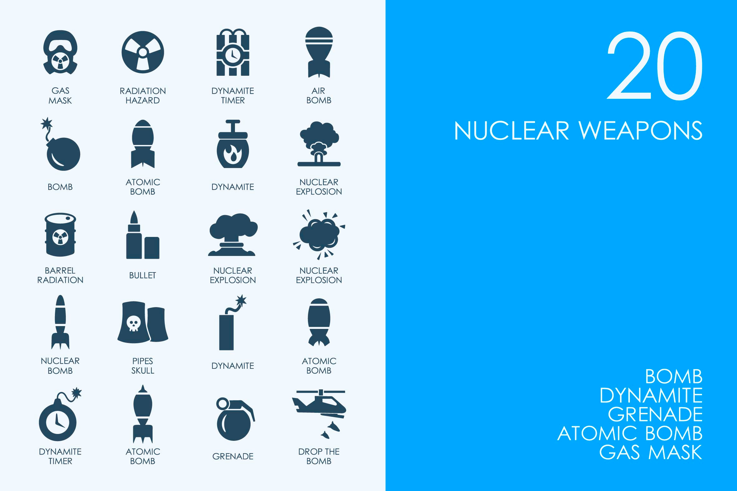 Nuclear weapon icons, an Icon by Palau
