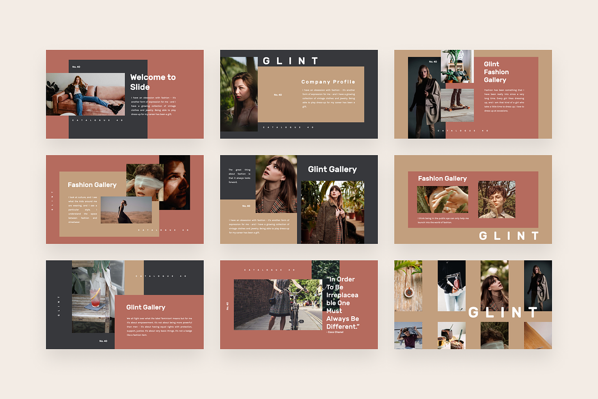 Glint Creative PowerPoint Template, a Presentation Template by uiplus