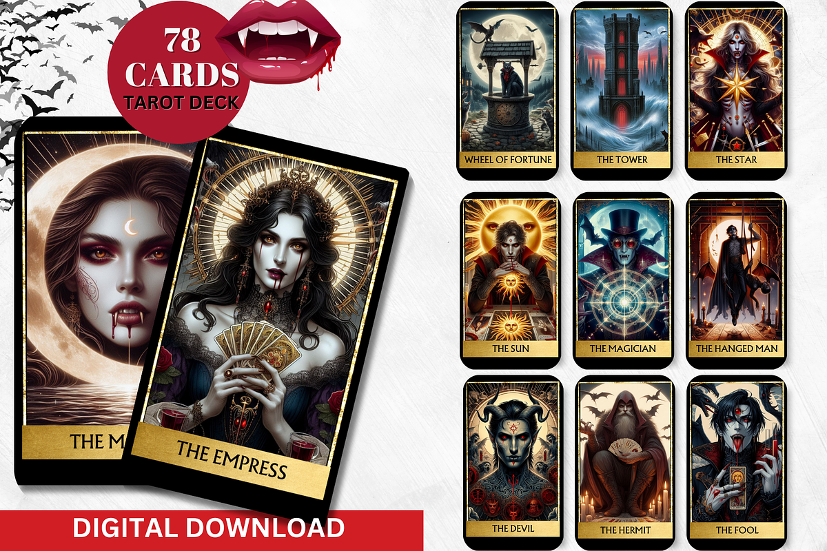 Vampire Tarot Deck Gothic Tarot Cards