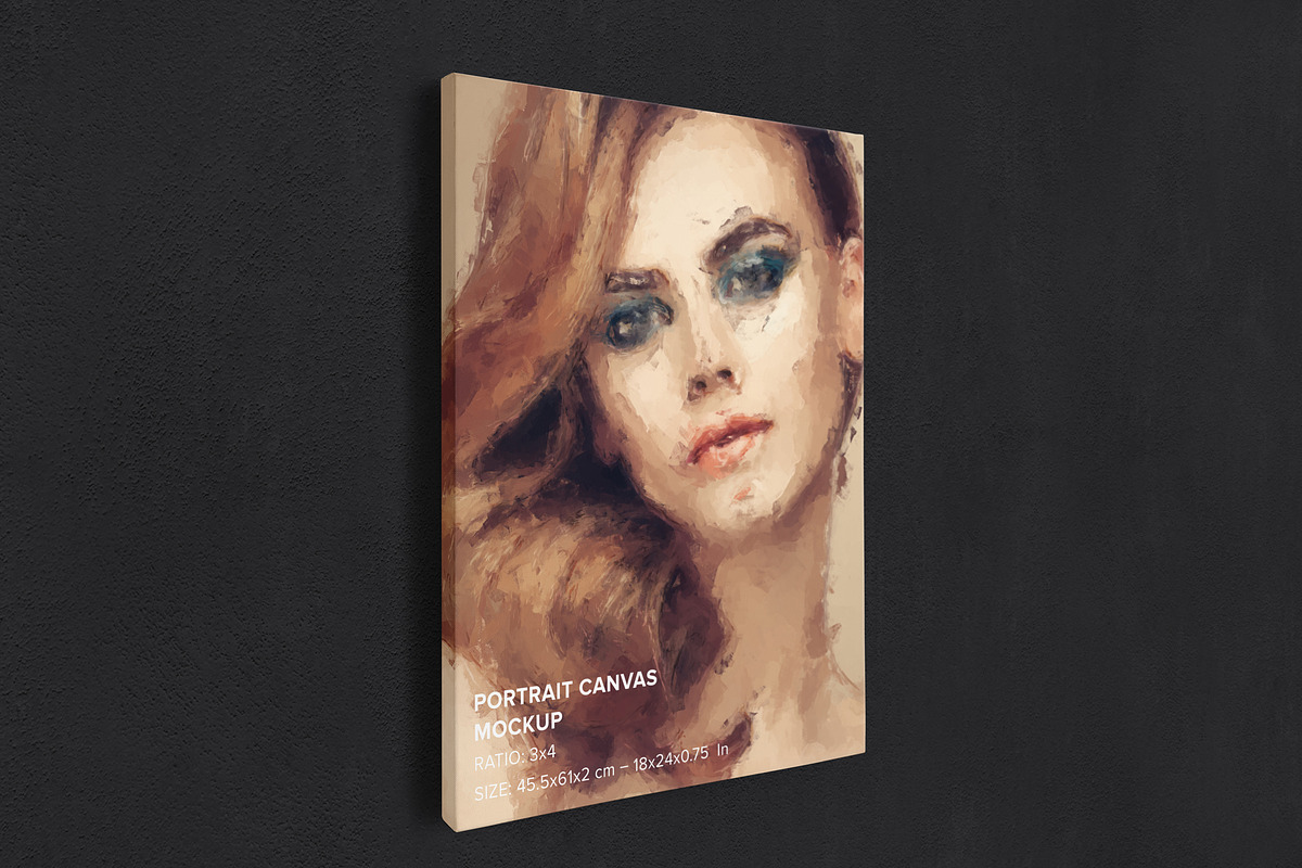 Portrait Canvas Ratio 3x4 Mockup, a Print Template by Mockups by Carlos ...