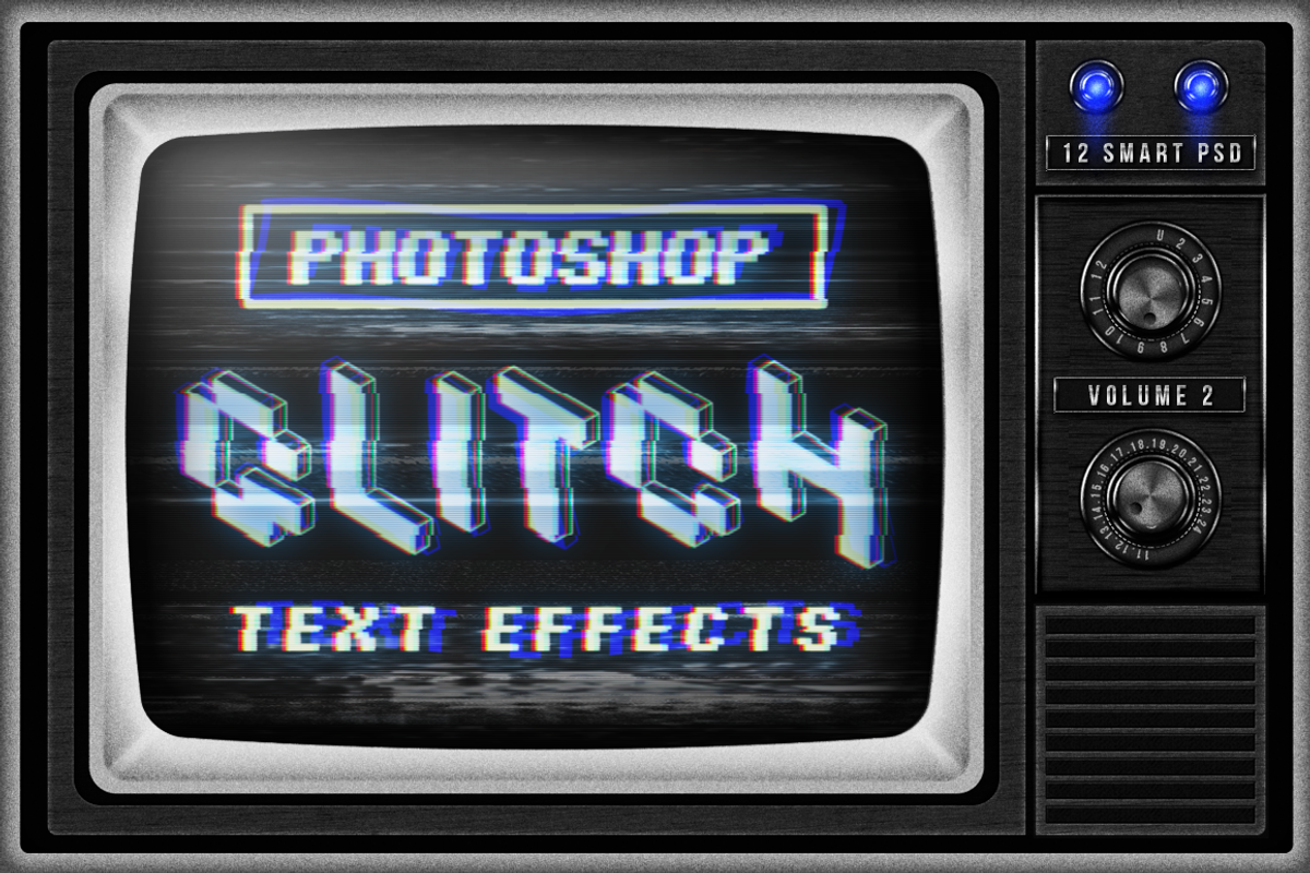 Photoshop Glitch text effects Vol.2, a Layer Style Add-On by MiksKS ...