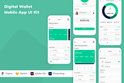 Digital Wallet Mobile App UI Kit, an UI Kit Template by Betush