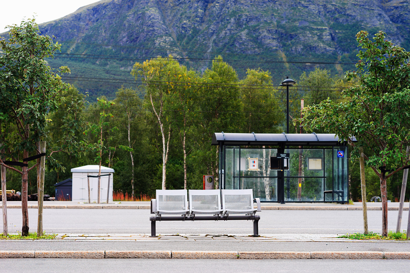 Norway city bus stop transport background containing orientation, vivid ...