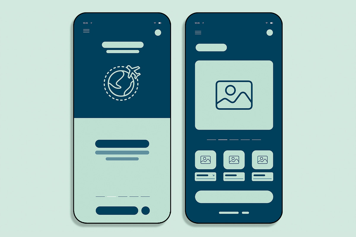 Travel Mobile App Wireframe Design