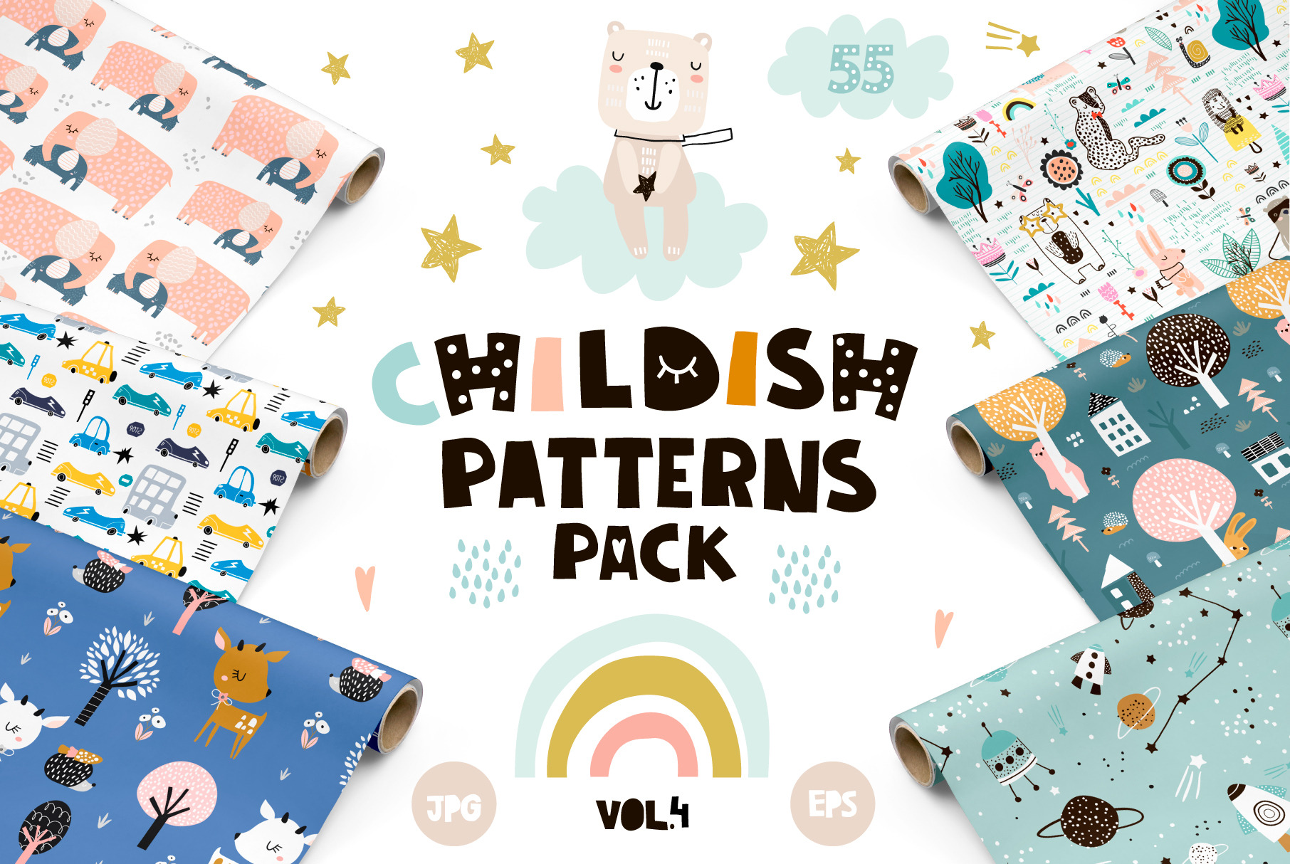 Childish patterns pack vol. 4, a Pattern Graphic by solmariart
