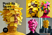 77 Post-its faces, a Person Photo by Handmadefont