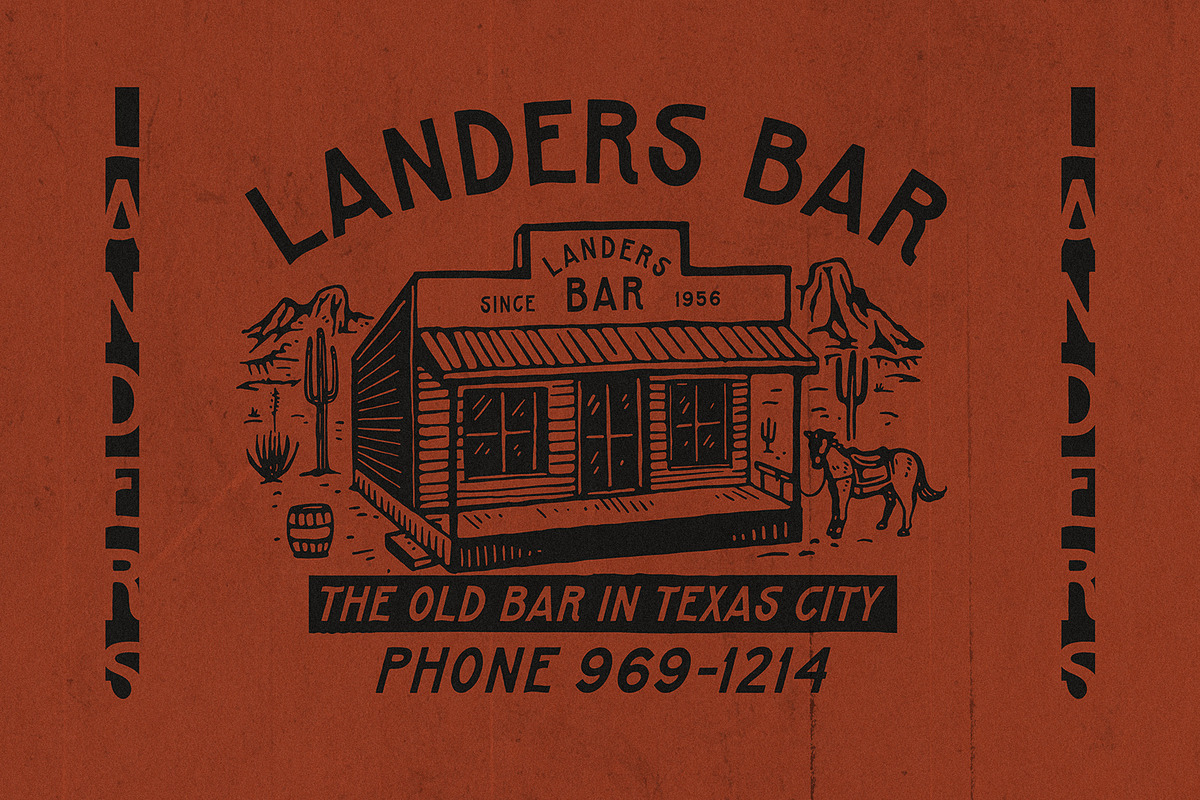 LANDERS DISPLAY TYPEFACE, a Font by Cmptrules