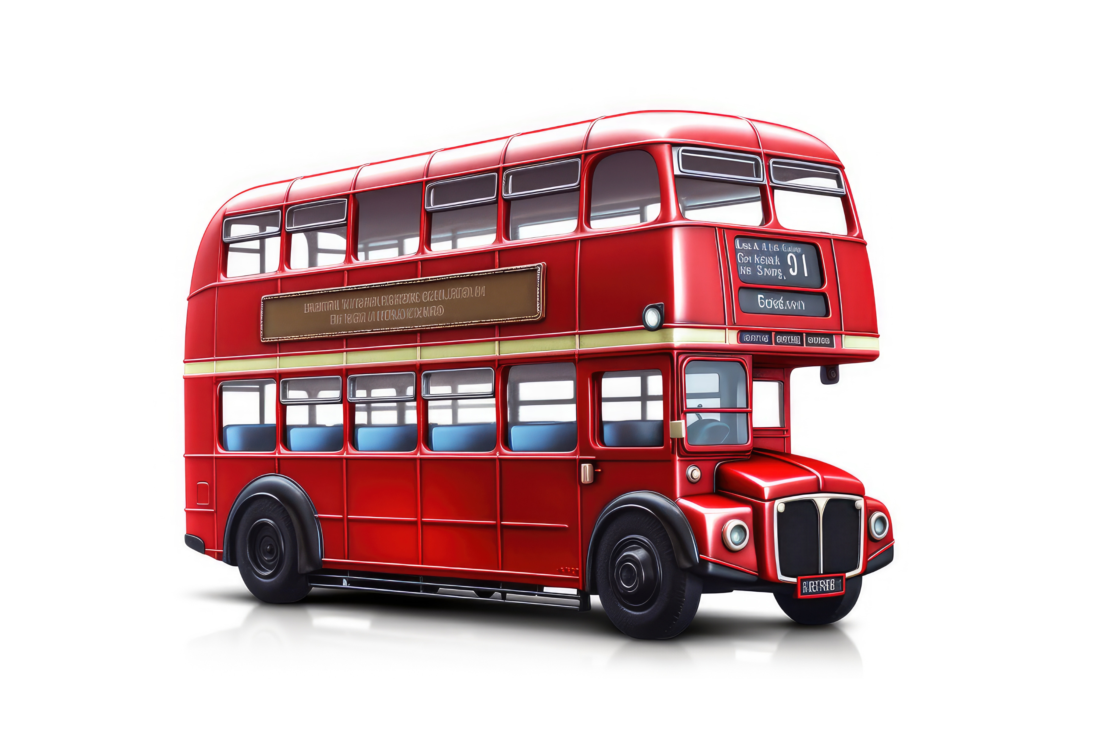 Red double-decker bus photo, an Illustration by Aimagenarium@gmail.com