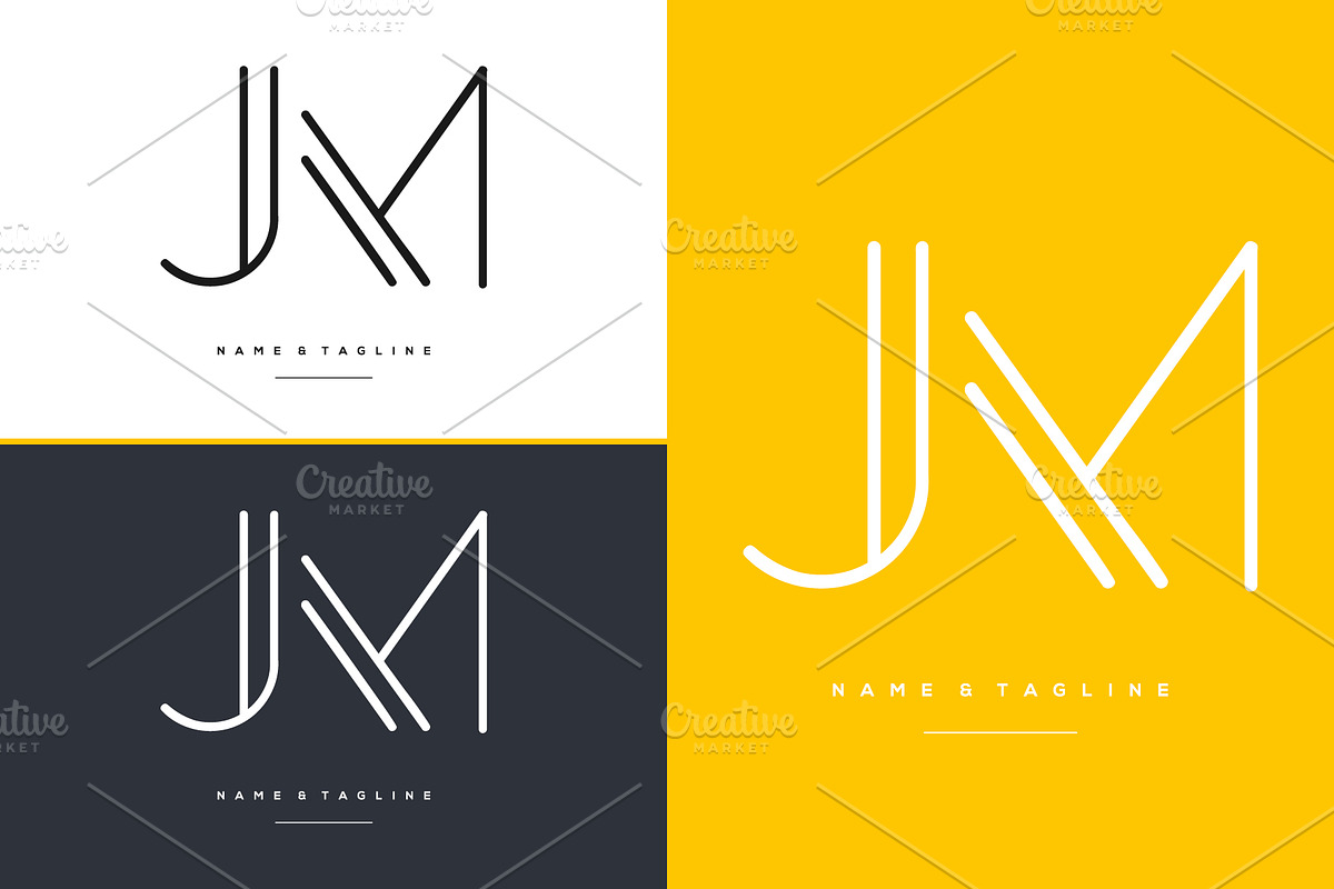 Monogram icon logo JM, a Branding & Logo Template by idesign_4u