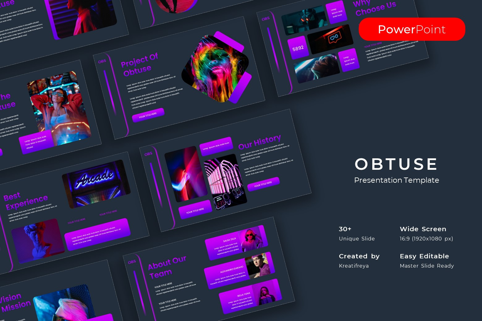 Obtuse-Business PowerPoint, a Presentation Template by kreatifreya