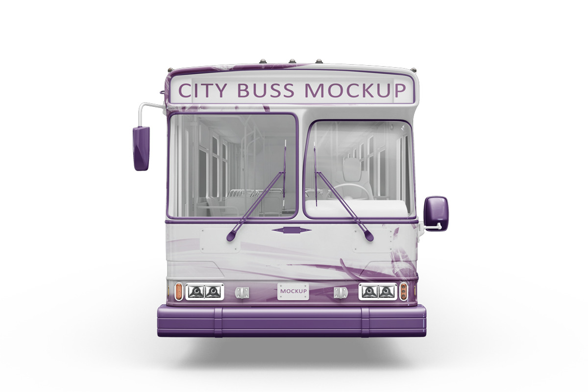 City Bus Mockup, a Mockup by PixelMockup