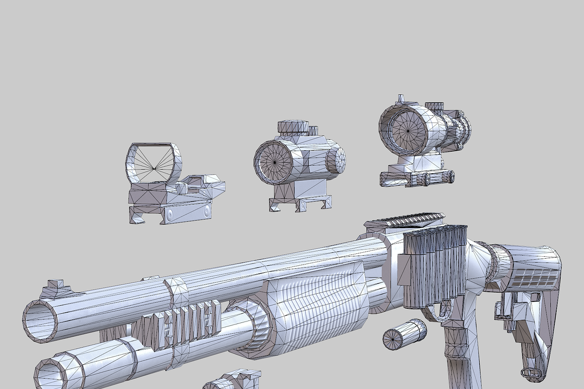 3DRT - Modern firearms - Remington, an Object 3D Model by 3DRT.com ...