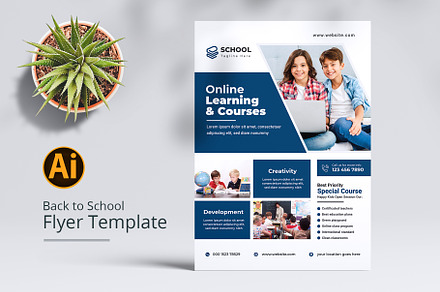 School Bus Flyer Template | Flyer Templates ~ Creative Market