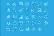 Modern vector Icons set in flat, an Icon by fet