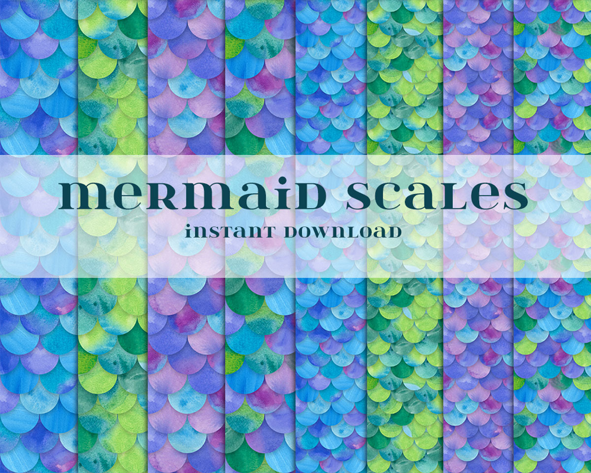 Mermaid Scales Seamless Pattern, a Pattern Graphic by MyNatureGraphics