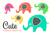 Cute Elephant SVG Clipart Set, an Object Graphic by P.F. Creative Lab