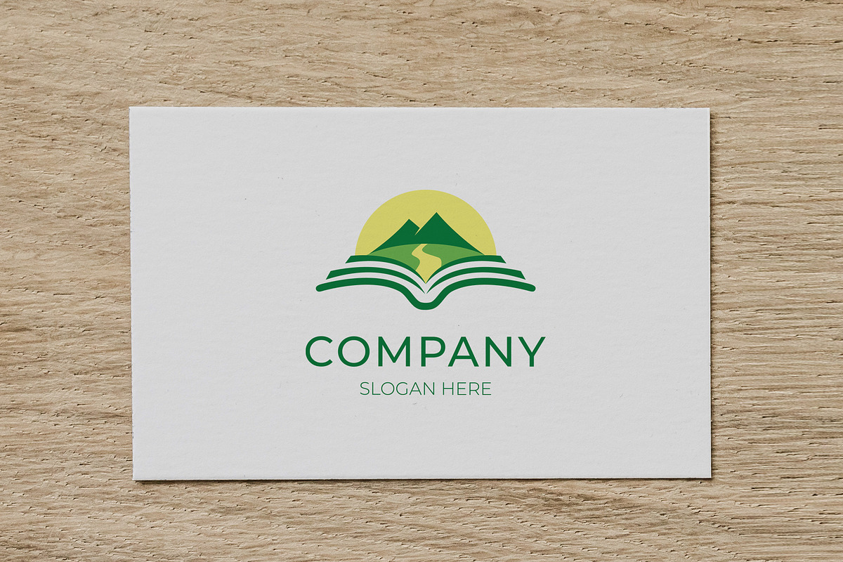 Book landscape logo design