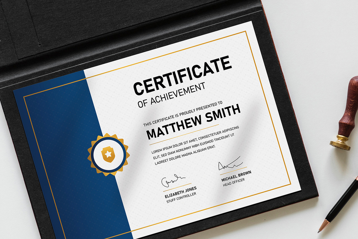 Award Certificate Layout