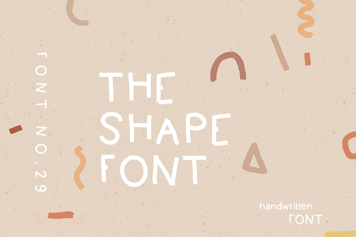 THE SHAPE FONT / bonus illustrations, a Font by KruthDesign