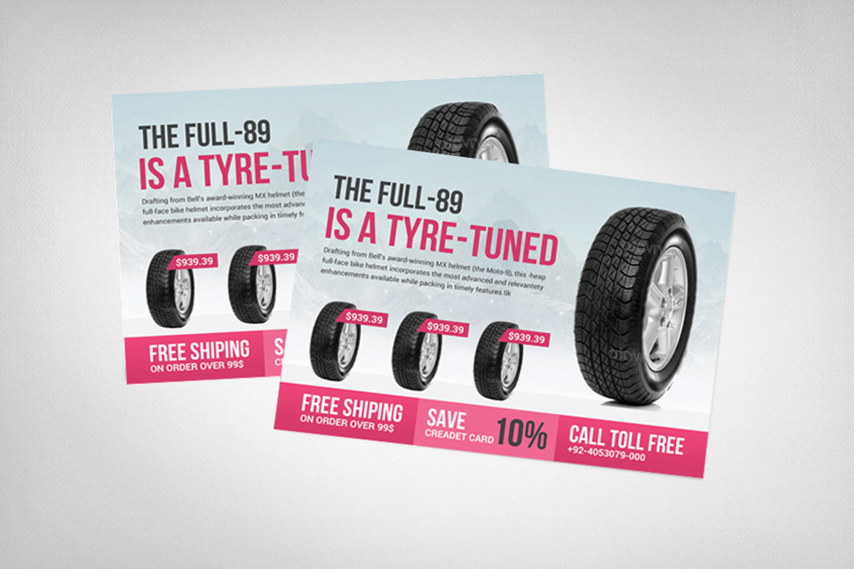 Tires Services Flyer Template, a Flyer Template by graphicforest