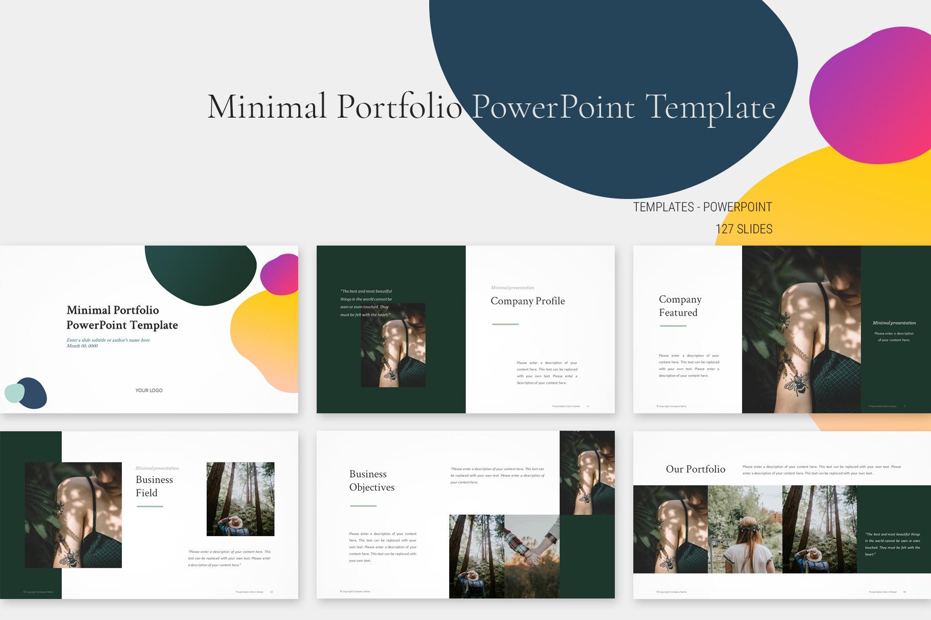 Minimal Portfolio PowerPointTemplate, a Presentation Template by ...