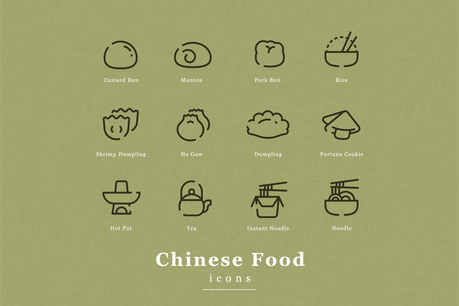 Chinese Food | Icons ~ Creative Market