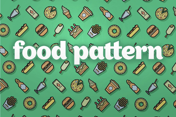 Food pattern vector | Graphic Patterns ~ Creative Market
