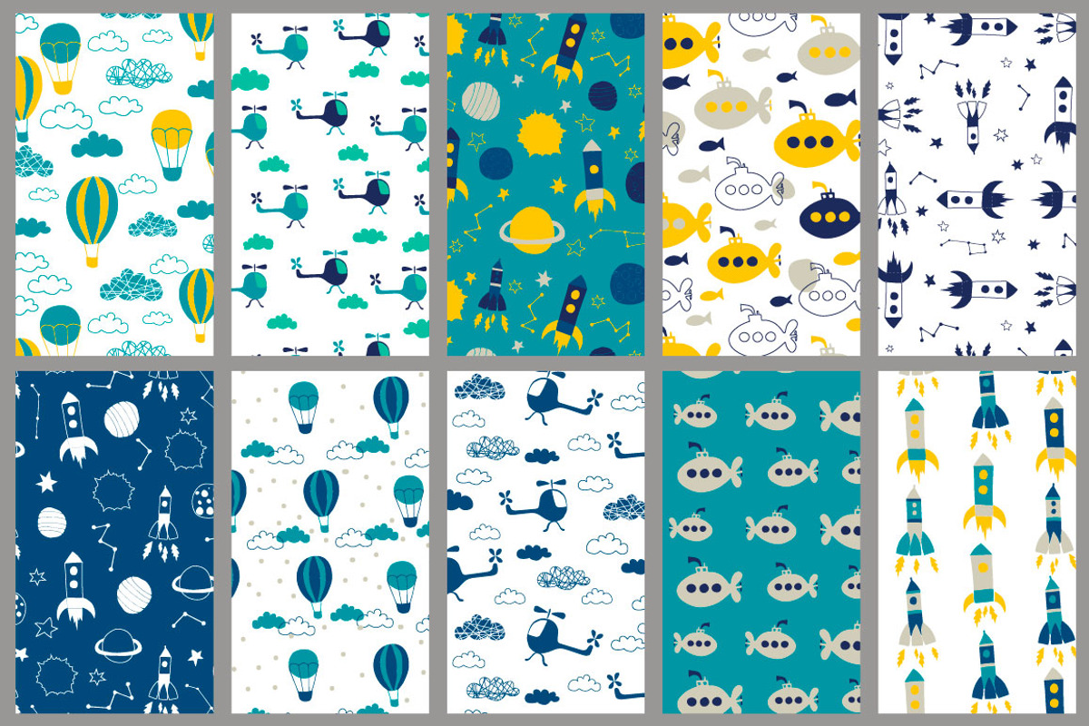 for BOYS Seamless Patterns, a Pattern Graphic by Katya_lu