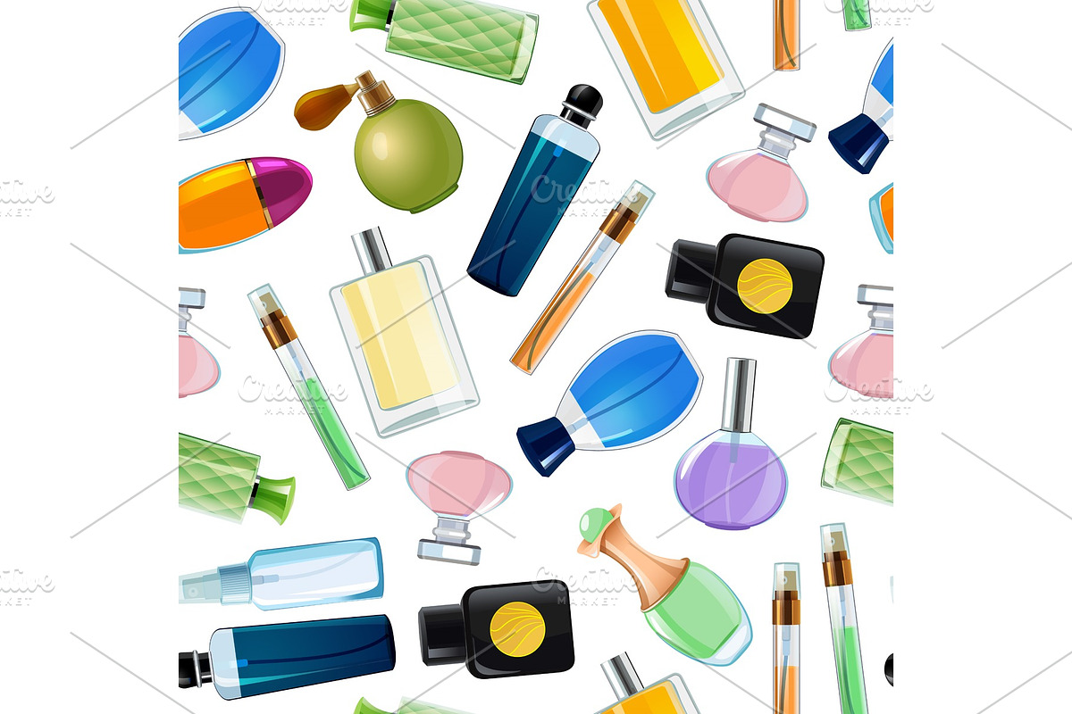 Vector perfume bottles pattern or, a Background Graphic by Onyx ...