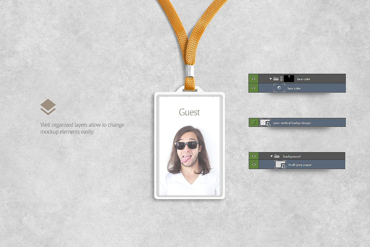 Name Badge Mockup, an Advertising Mockup by rebrandy