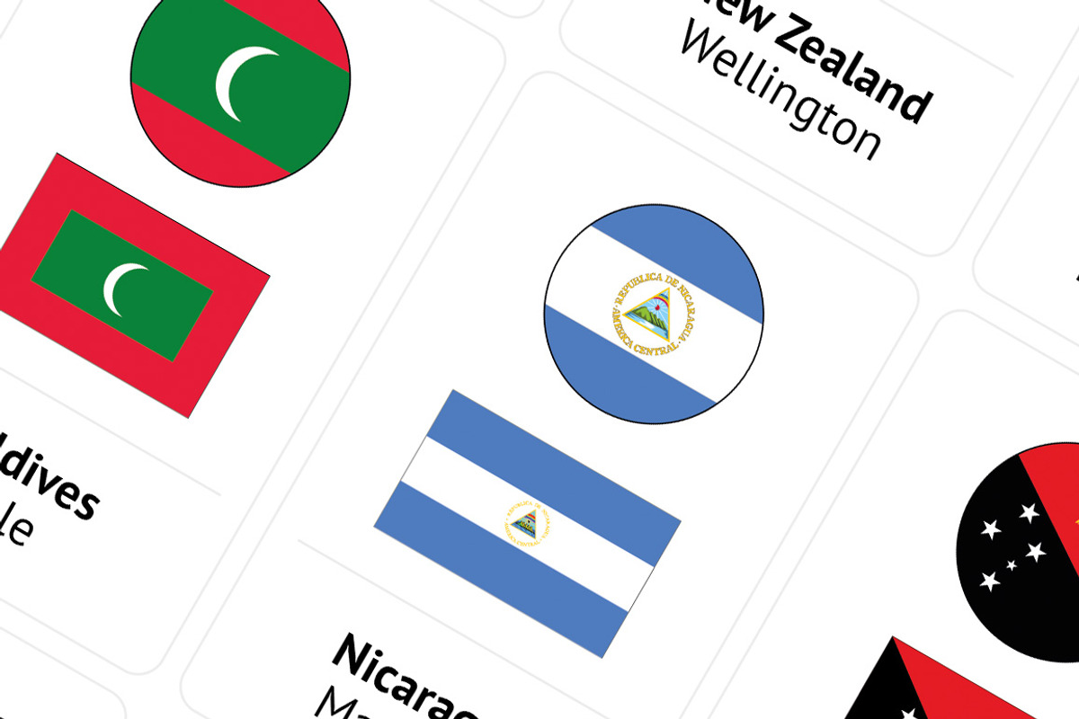 200+ Flags From Around The World, an Illustration by Pixel Strawberry