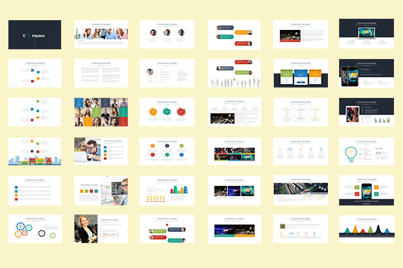 Compass PowerPoint Presentation, a Presentation Template by oyunerdene99