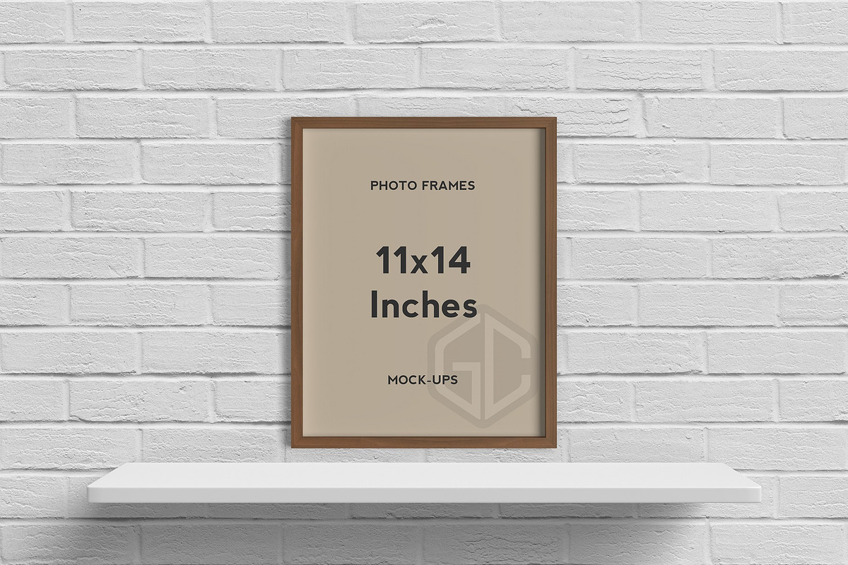 11x14 Inches Photo Frames Mockups, a Print Template by graphiccrew