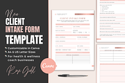 New Client Intake Form - Rose Gold, a Brochure Template by Designs by ...