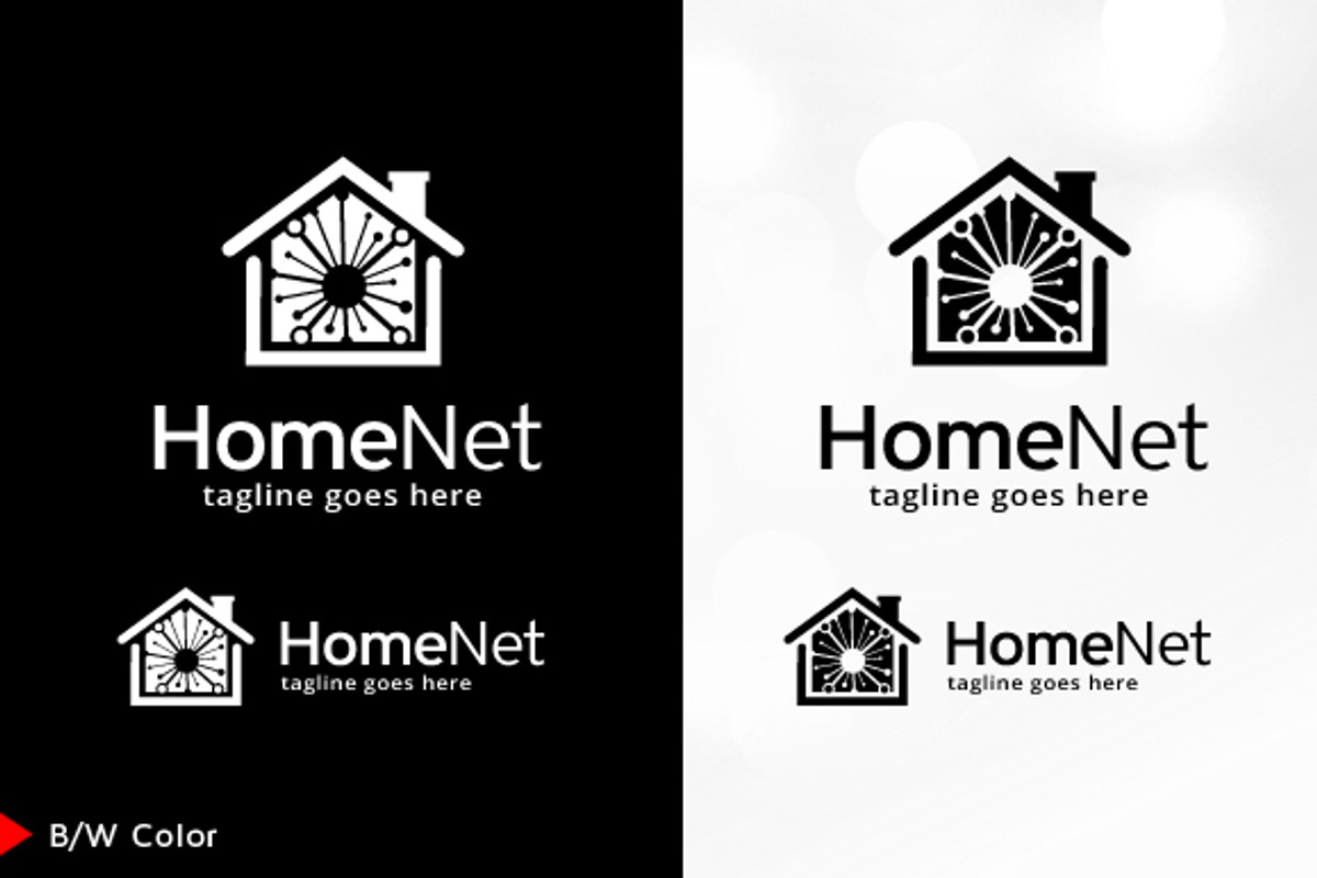 Home Network Logo Template, a Branding & Logo Template by gunaonedesign