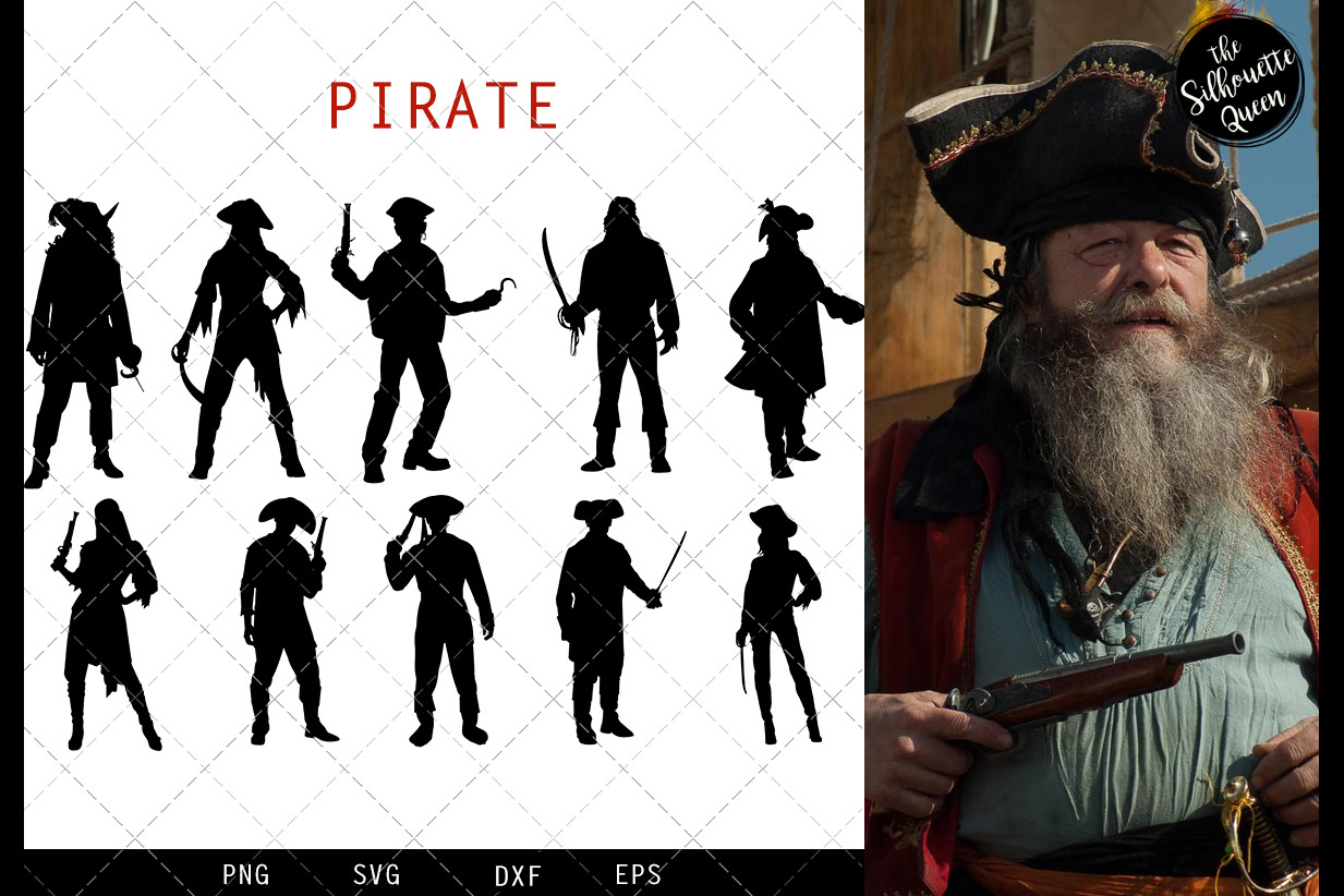 Pirate svg file, svg cut file, an Object Graphic by The Silhouette Queen