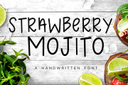 Strawberry Mojito Font, a Sans Serif Font by Aneeks Designs