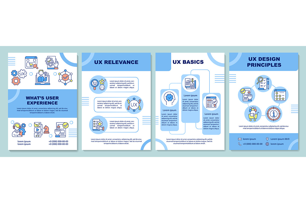 User experience brochure template, a Brochure Template by IMG visuals icons