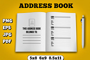 Address book kdp interior | Creative Market
