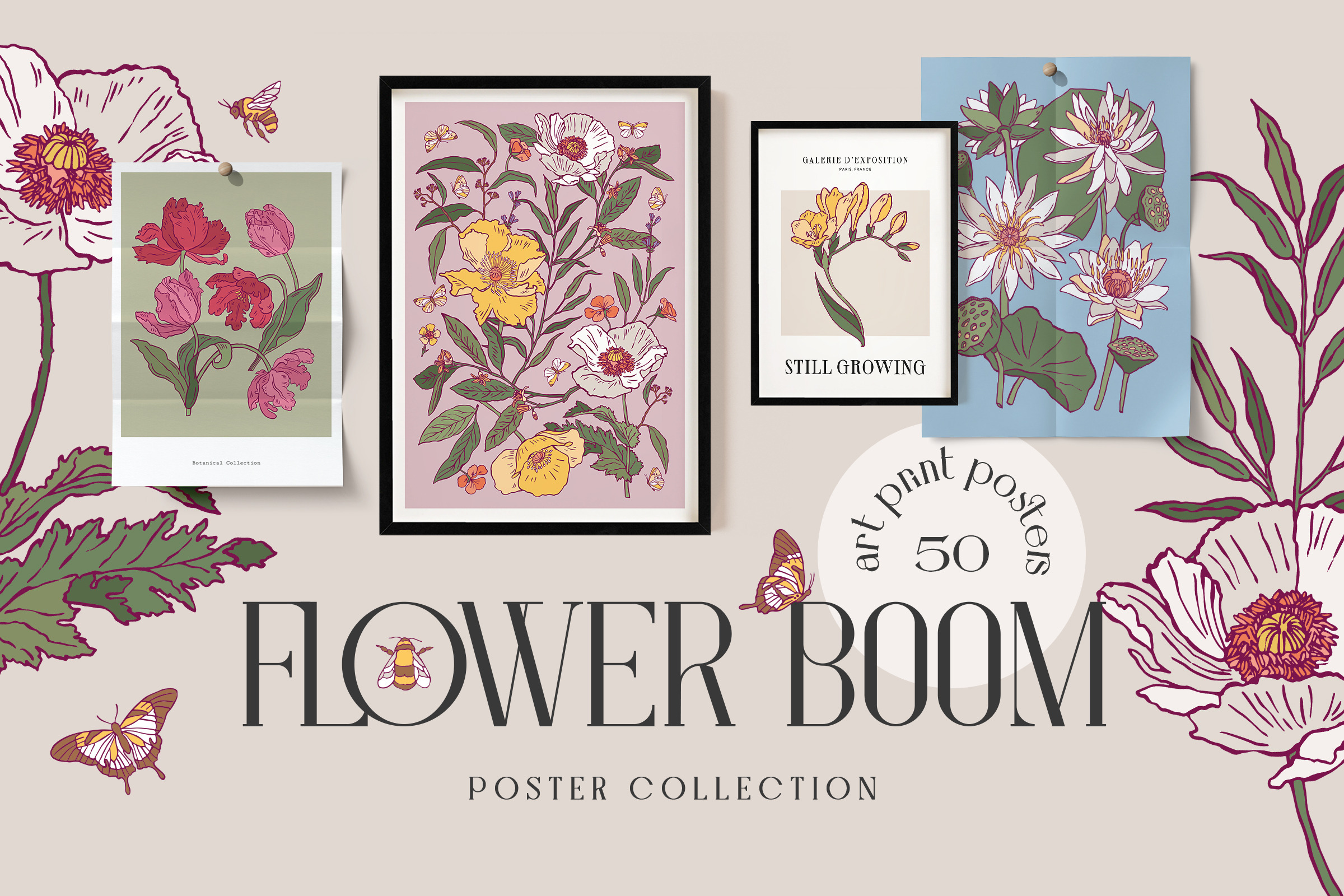 Flower Print Posters | Modern Art