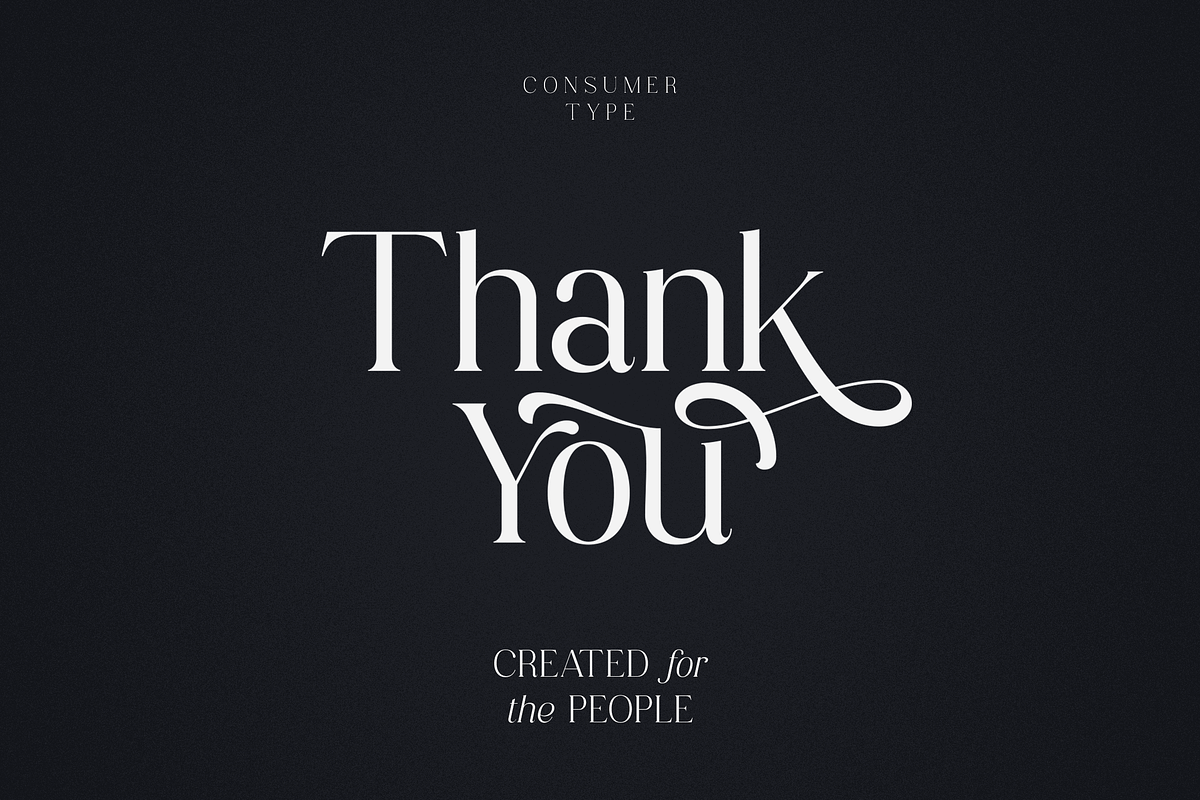 Consumer Type - elegant font family