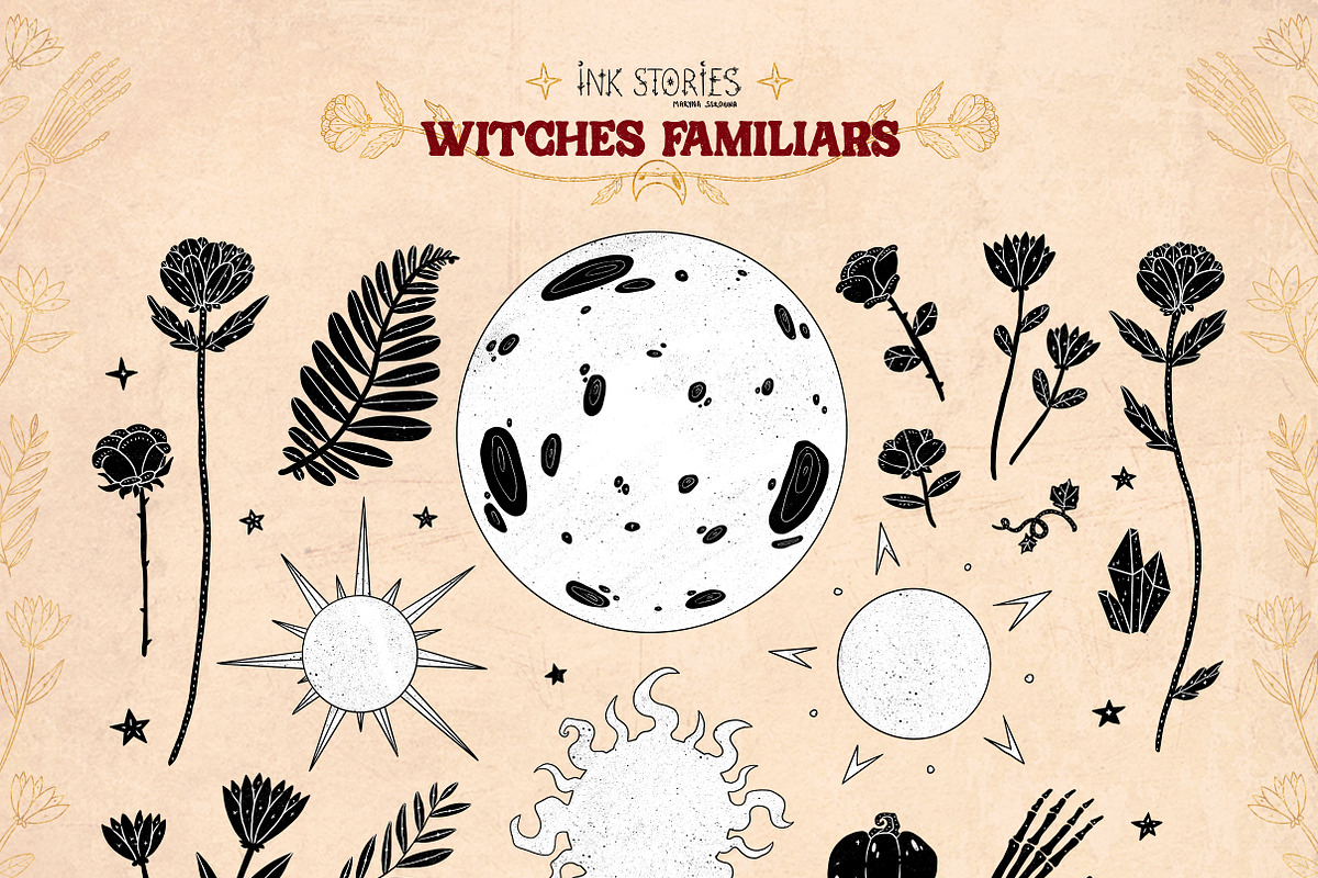 Witches Familiars, an Animal Illustration by Ink Stories