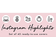 45 Instagram Story Highlight Covers | Social Media Templates ~ Creative ...