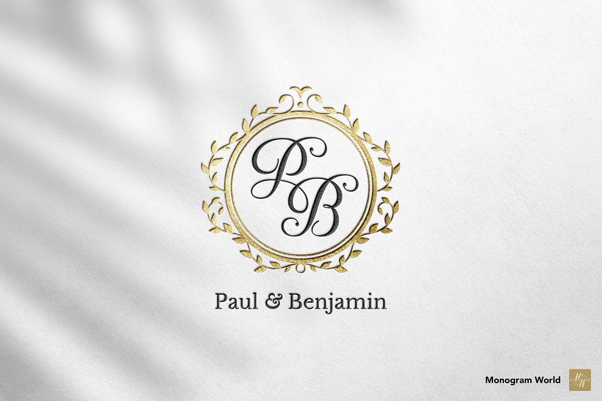 Wedding Monogram PB, a Branding & Logo Template by Monogram World ...