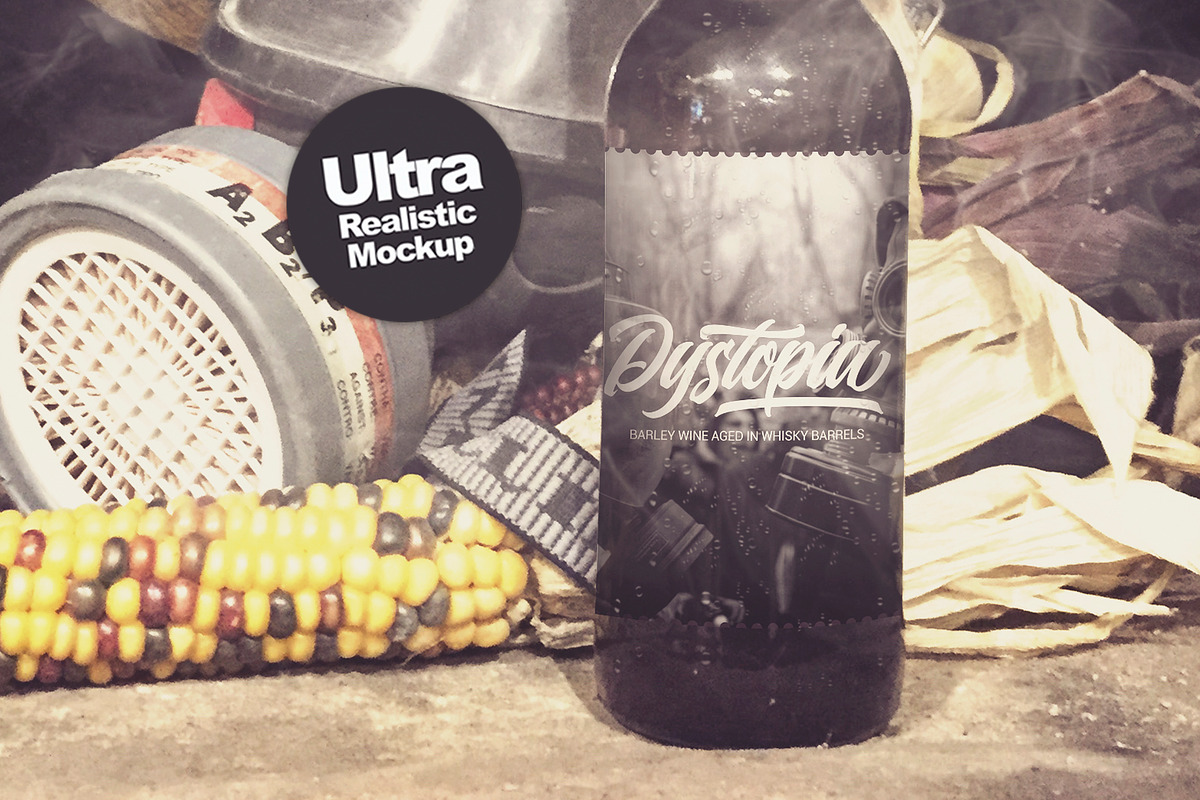 Gas Mask | Beer Mockup, a Mask Mockup by SmartDesigns