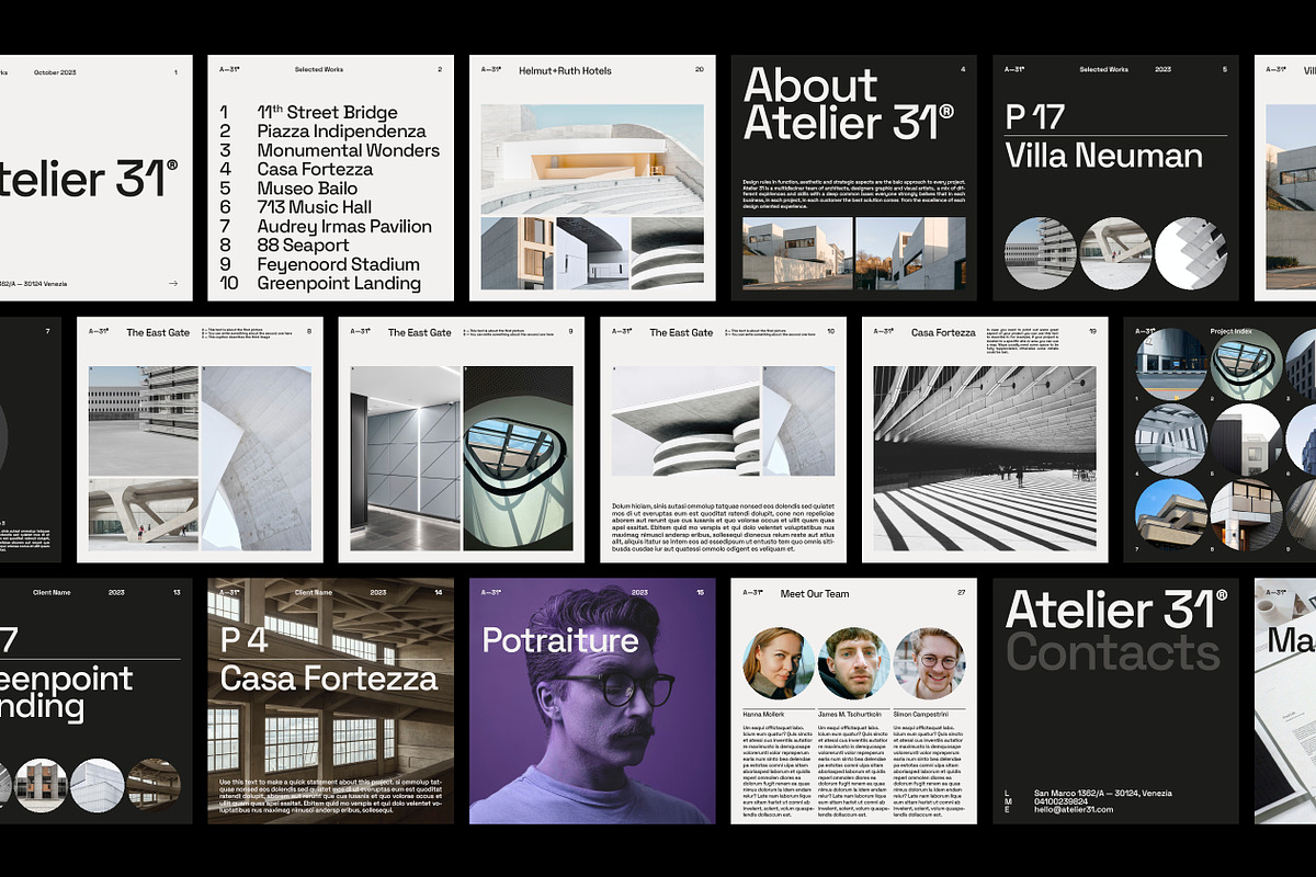 Square Portfolio Template | Creative Market