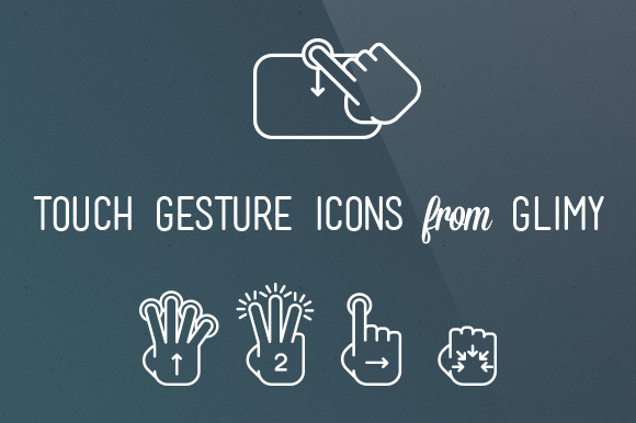 Touch Gesture Icons, an Icon by Glimy | Creative Market