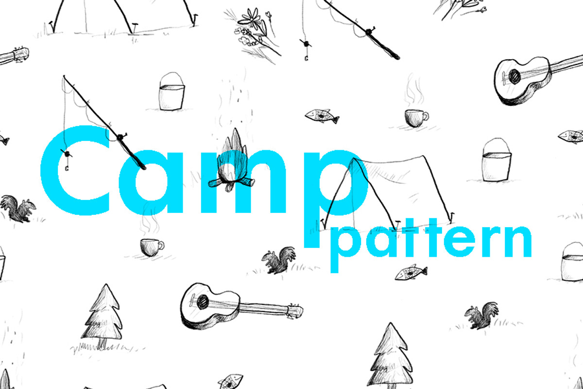 Camp pattern, a Pattern Graphic by nixelpixel